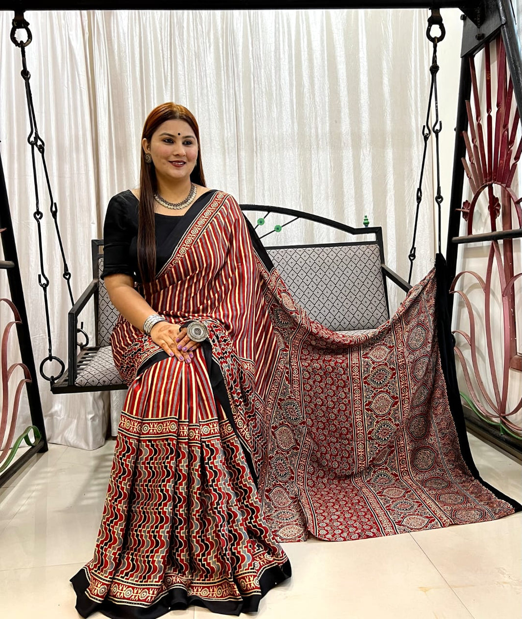 Ajrakh Sarees – India1001.com