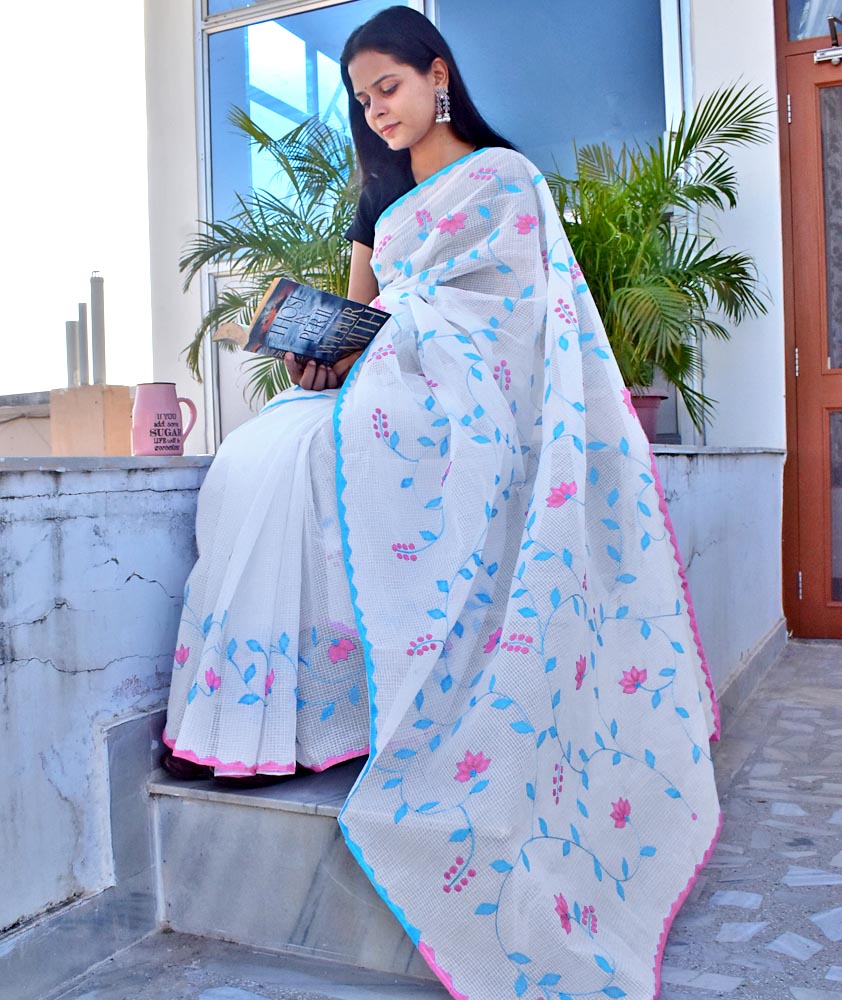 Applique Work Sarees – India1001.com