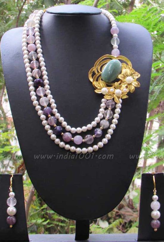 Designer Pearl Mala Set – India1001.com